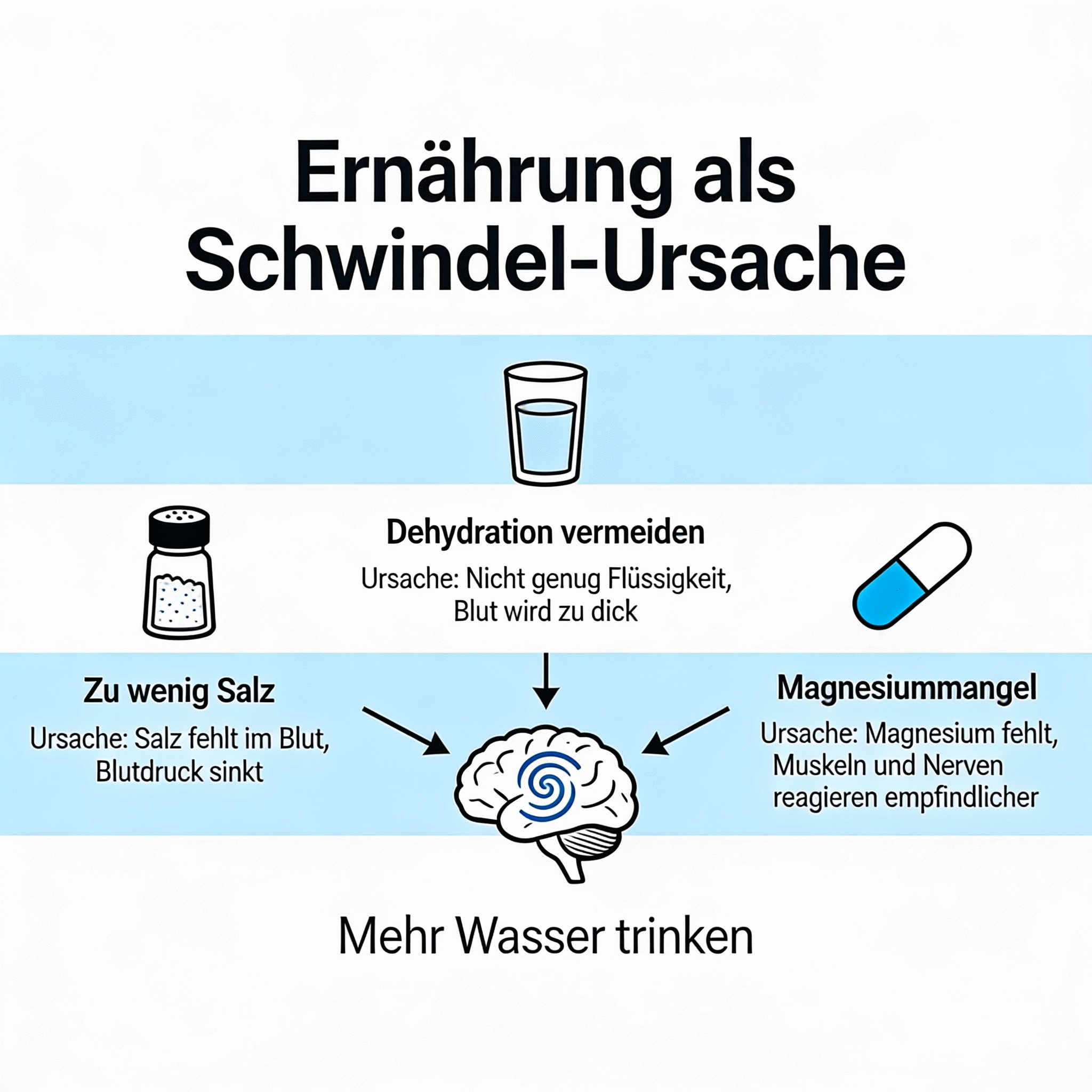 ⭐ Schwindel durch Ernährung: Blutzucker, Elektrolyte, Dehydration ...